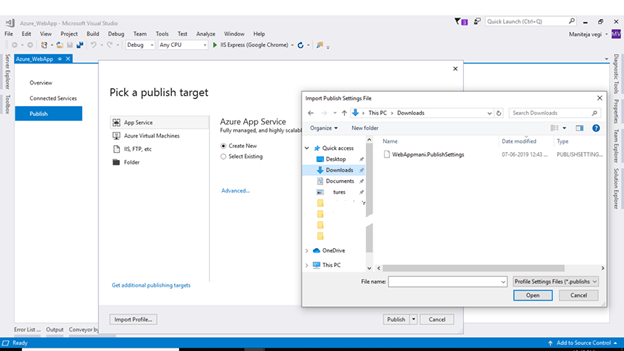 How To Publish ASP.NET Web Application On Azure Portal Using App Services